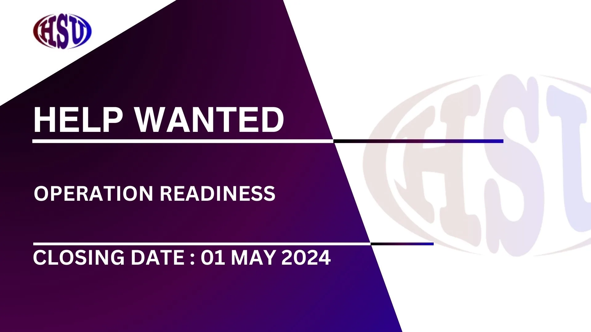 OPERATION READINESS – PT. Harapan Sejahtera Utama (HSU)